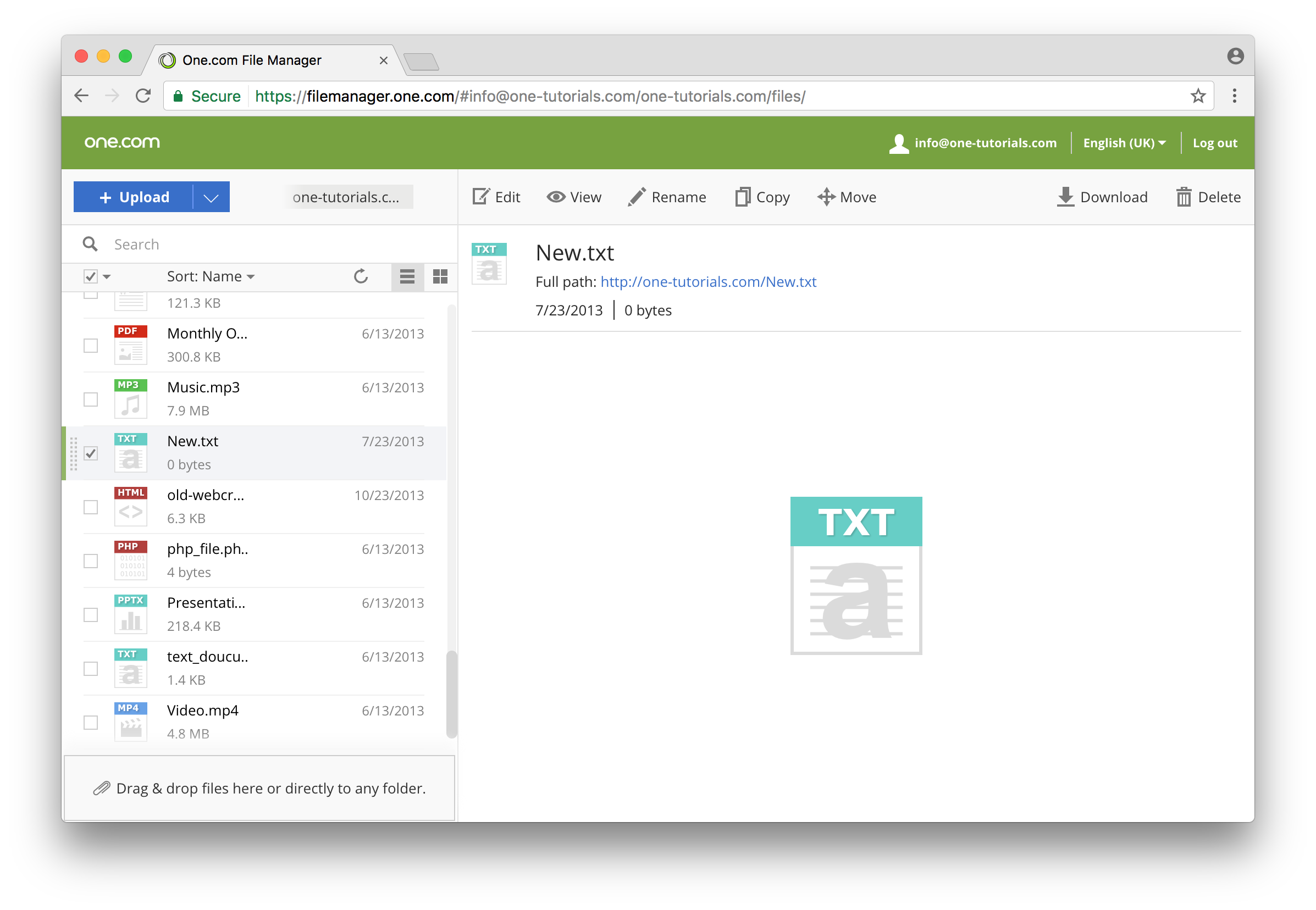 Using one.com File Manager – Support | one.com