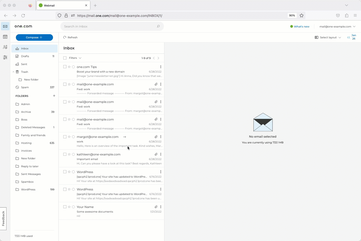 Using The One Webmail Support One