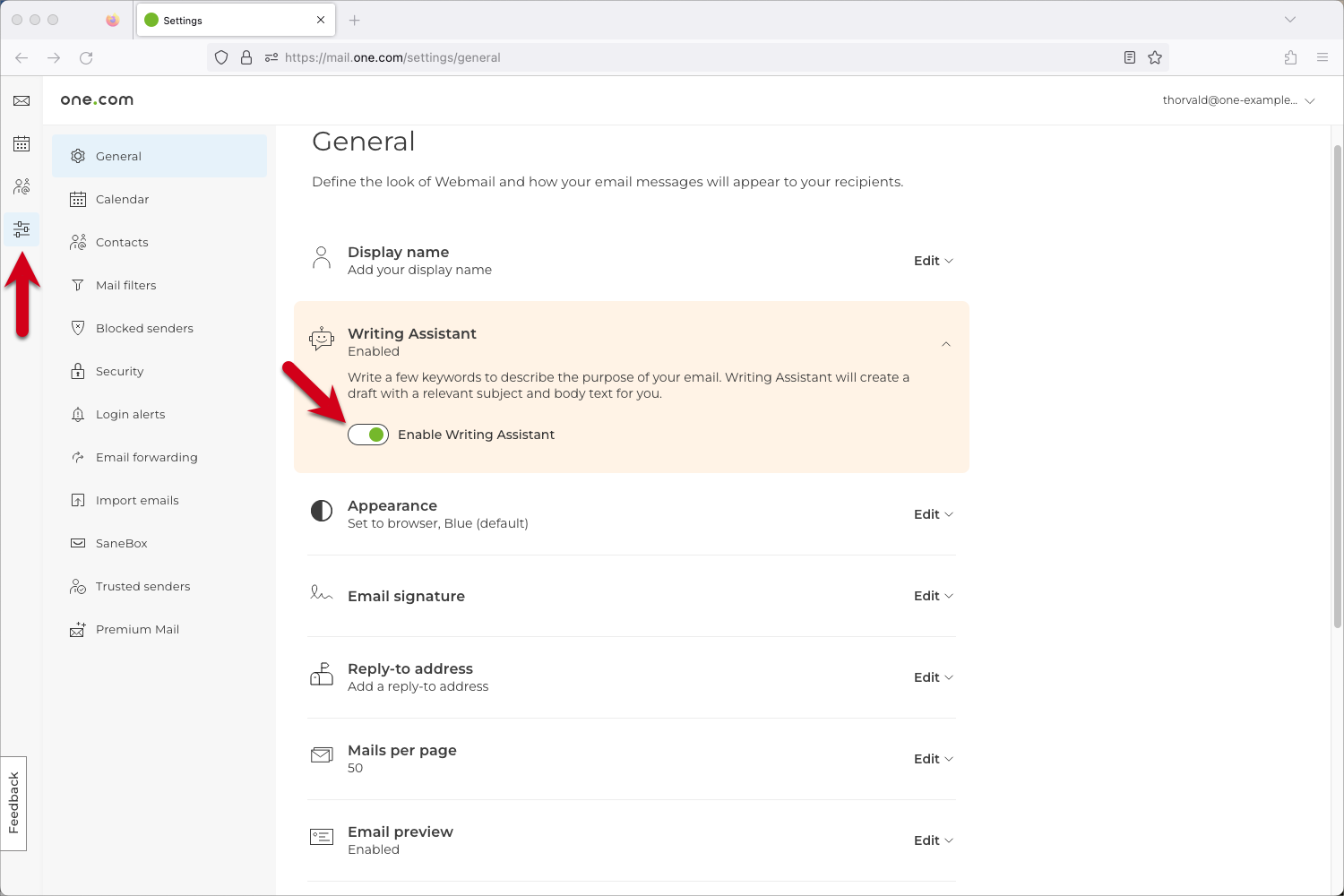 How to create impactful emails with Writing Assistant – Support | one.com