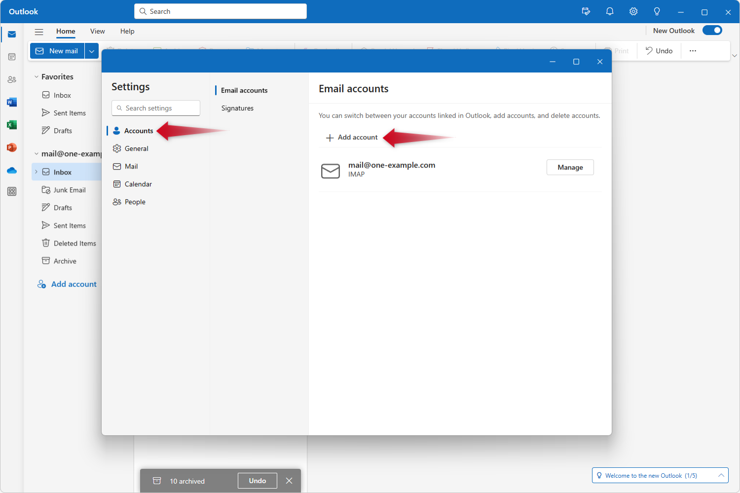 E-mail instellen in de nieuwe versie van Outlook voor Windows ...