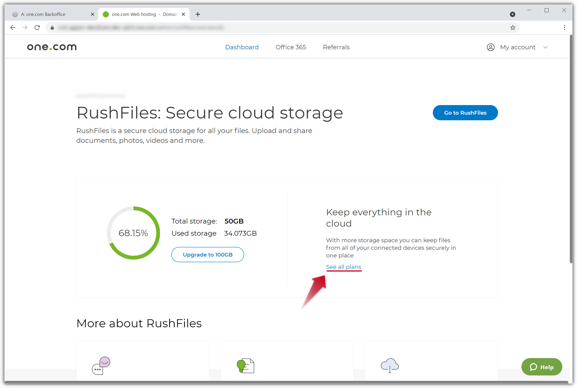 FAQ about RushFiles migration to new plans – Support | one.com
