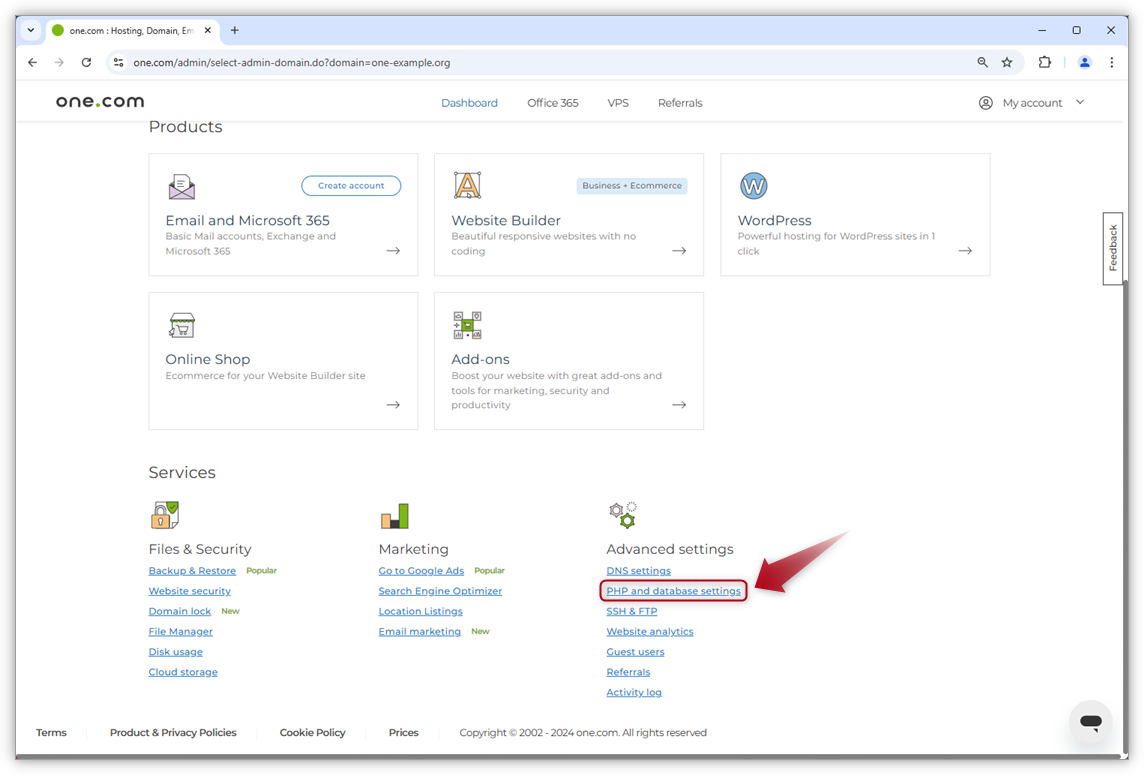Disabilita i plugin WordPress in phpMyAdmin – Assistenza | one.com