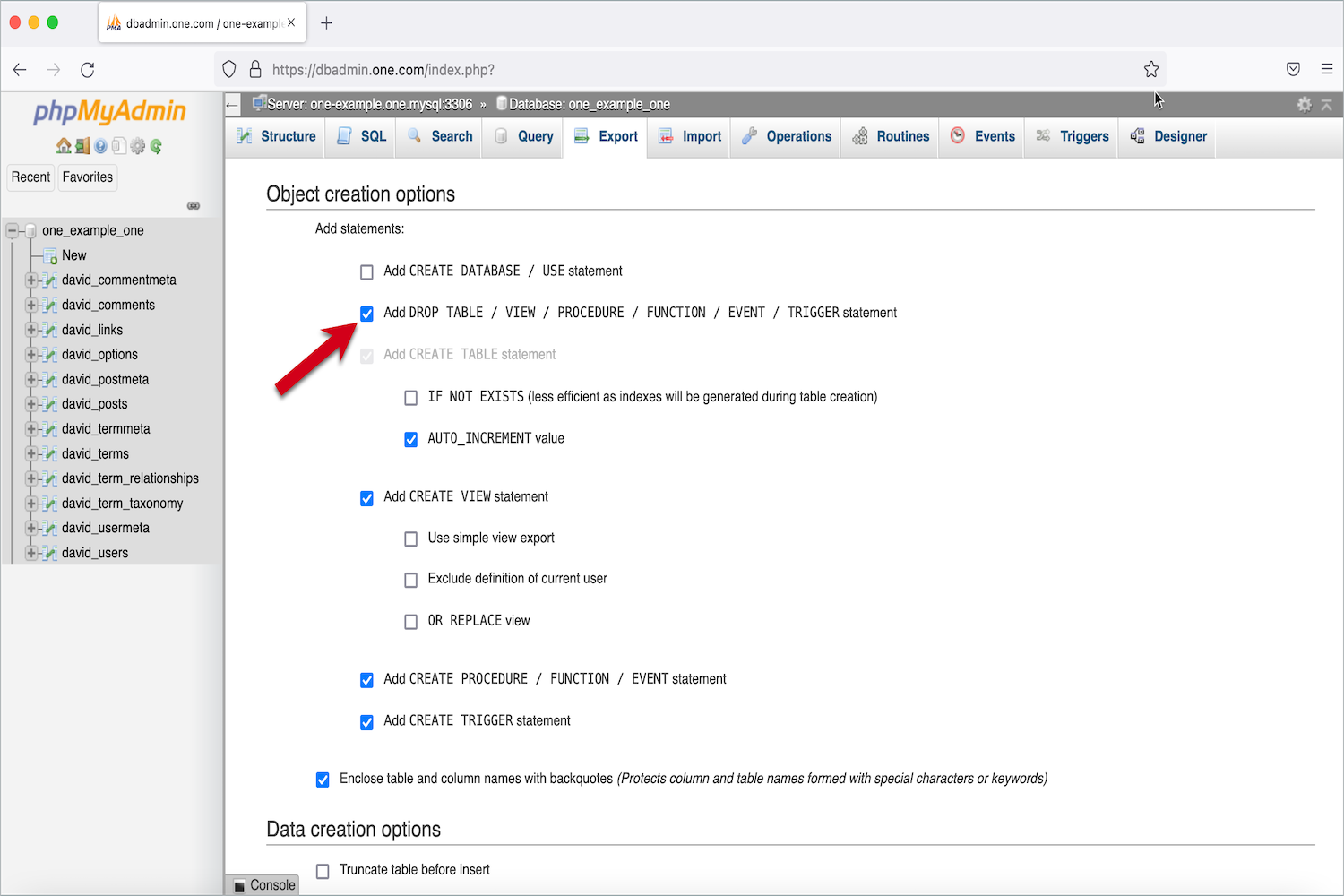 How Do I Make A Backup Of My Database Support One